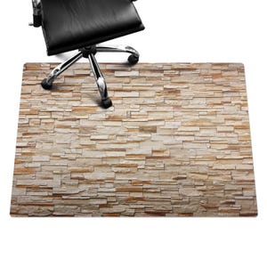 Stone Wall Office Chair Floor Protector, Beige Chair Floor Protector ...