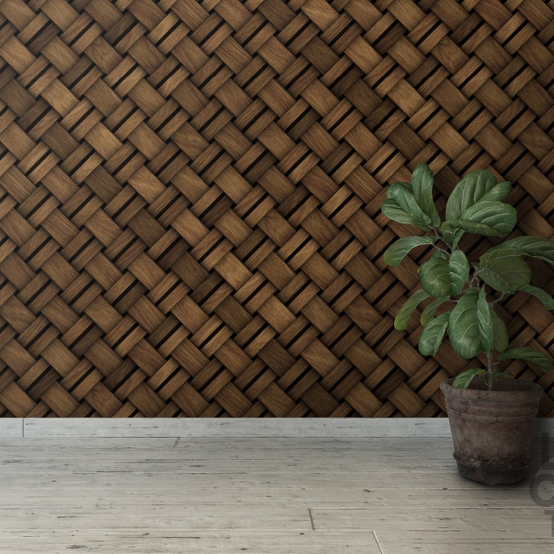 Rattan Wallpaper - Etsy