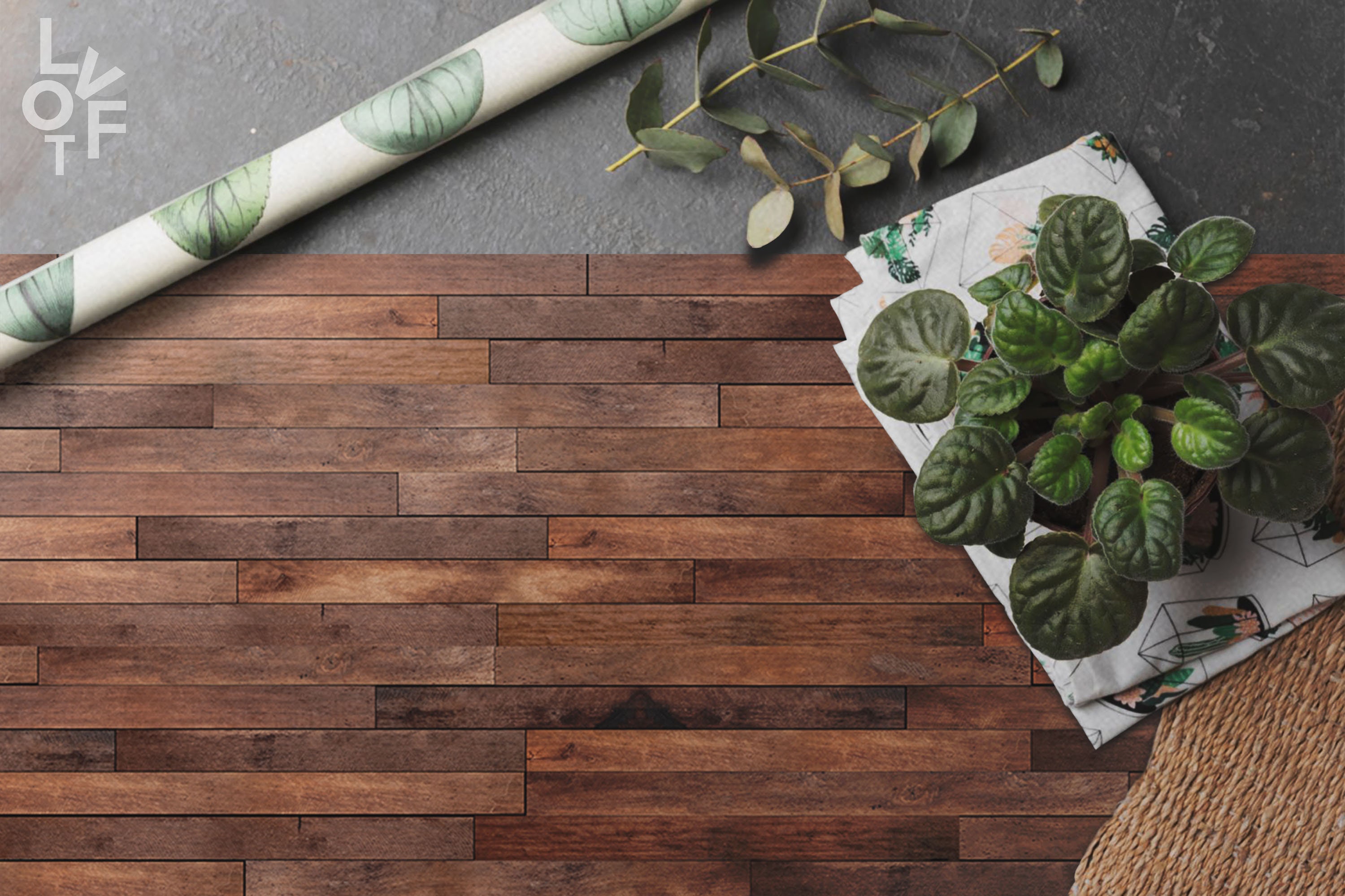 Brown Wood Floor Linoleum Rug Brown Vinyl Rug Bronze Vinyl | Etsy