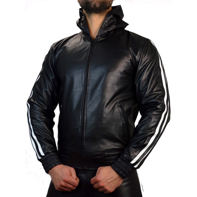 Leather Sweatshirt - Etsy