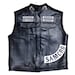 Mens Leather Biker Vest, SOA Style Patches, Personalized Gift - Etsy