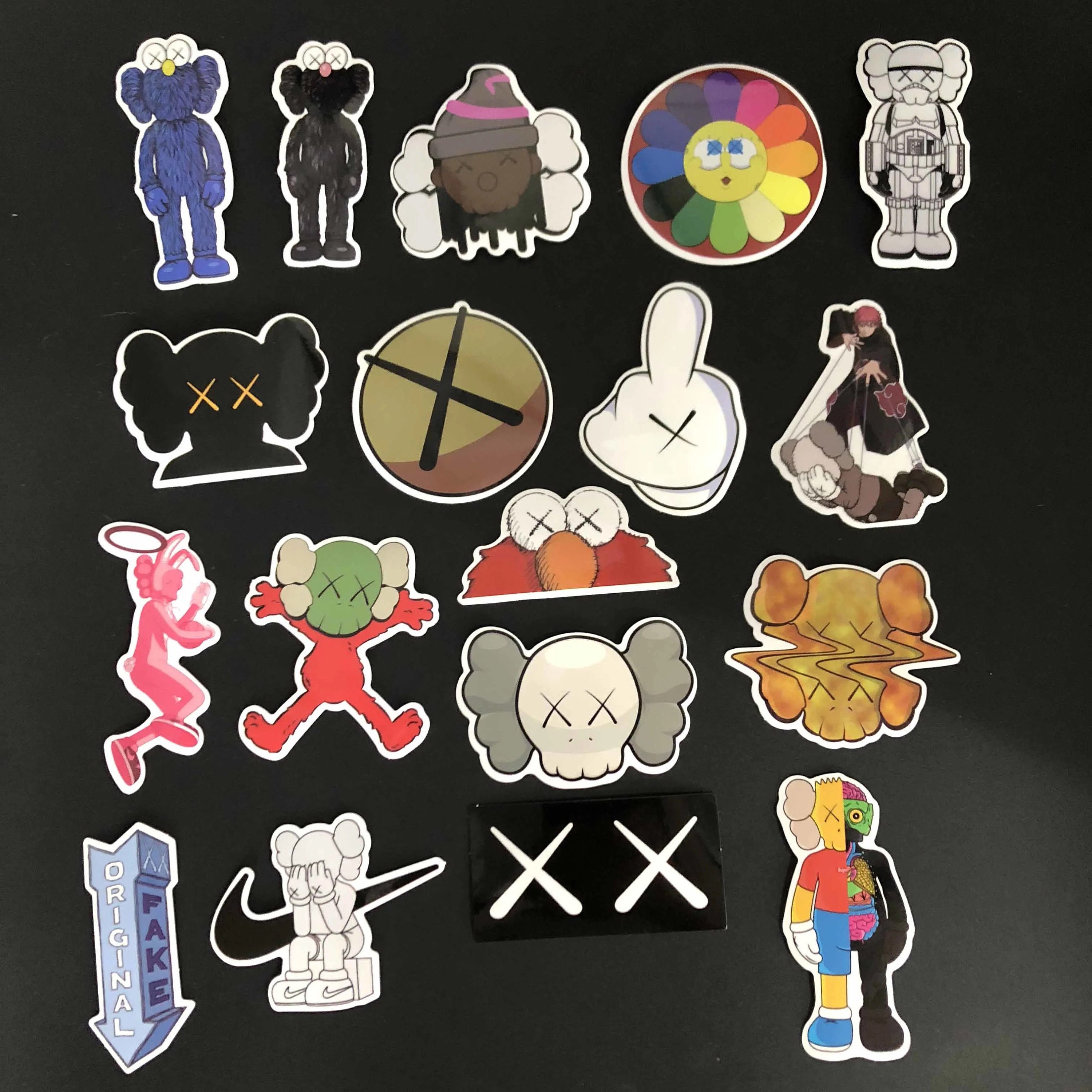 Kaws stickers. random pack.20pc 30pc 40pc.50.pc mixpack | Etsy