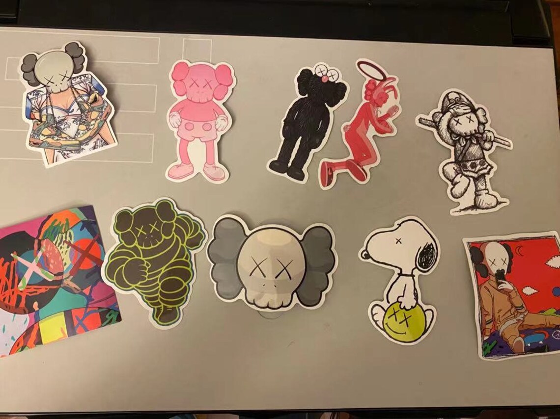 Kaws stickers. random pack.20pc 30pc 40pc.50.pc mixpack | Etsy