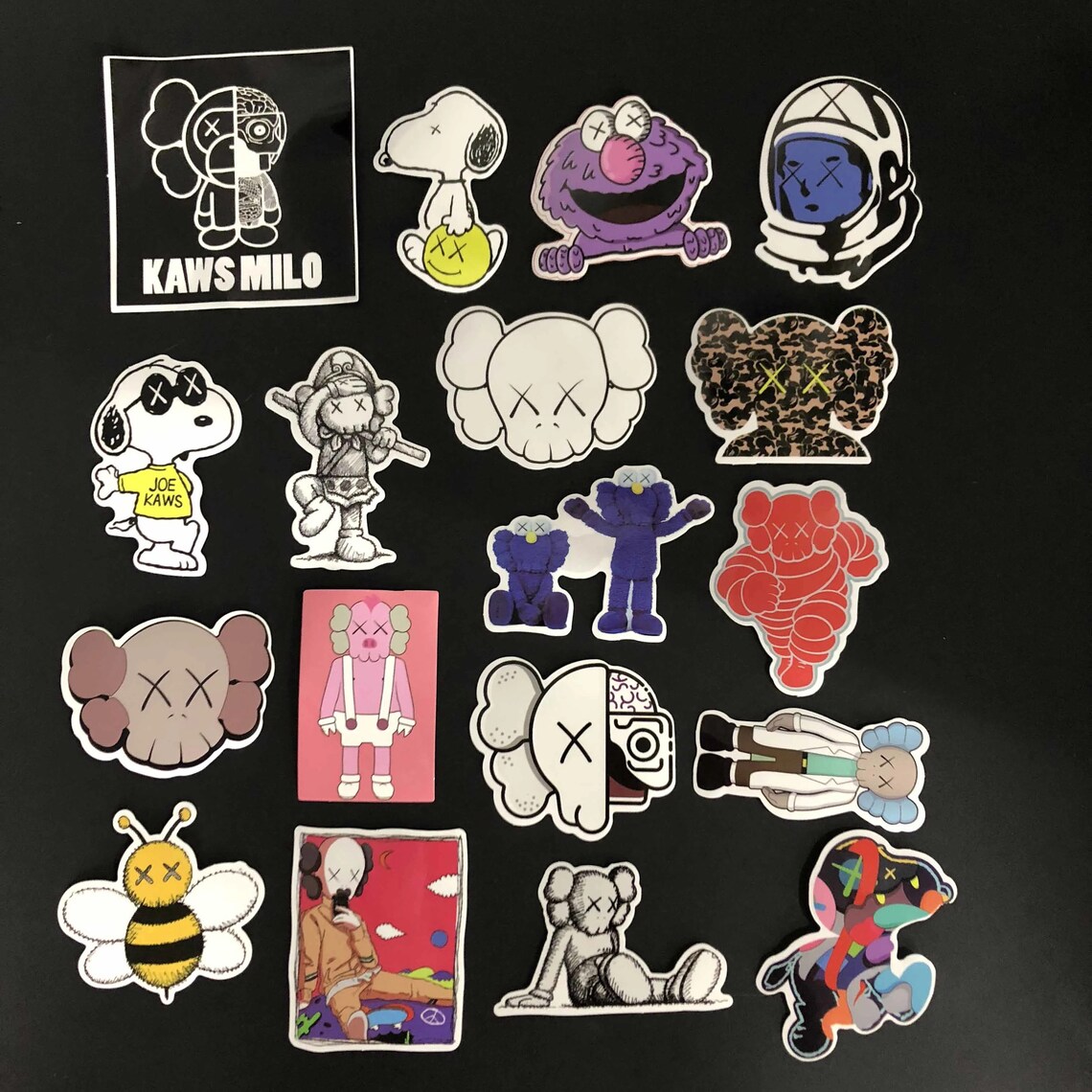 Kaws stickers. random pack.20pc 30pc 40pc.50.pc mixpack | Etsy