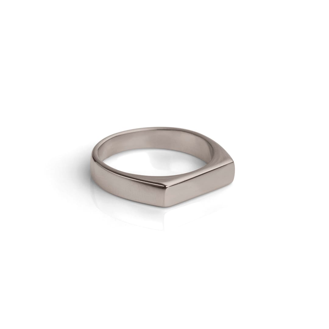 Mens Women's Unisex Minimalist Signet Ring in SILVER - Etsy