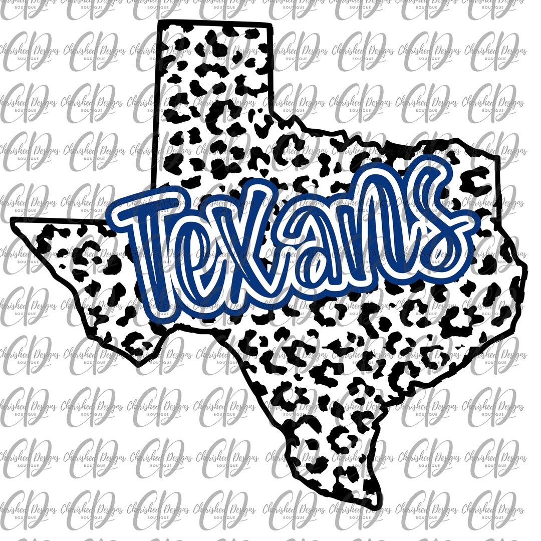 Leopard Texas Texans File - Etsy