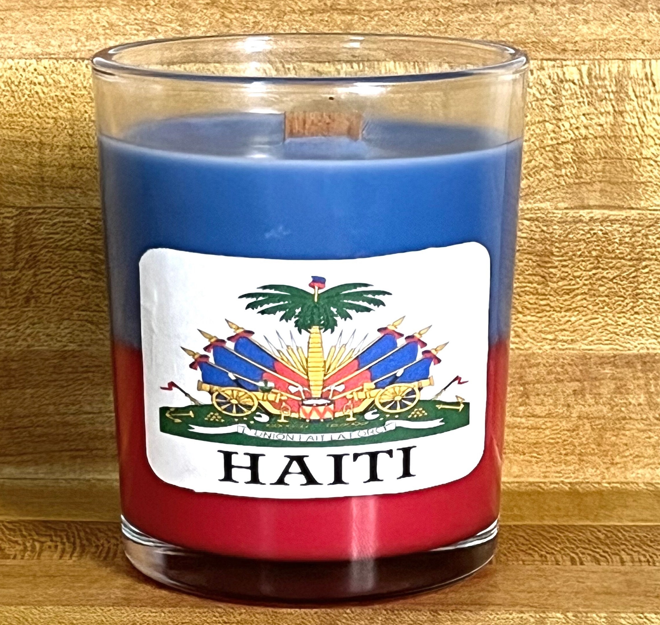 Haiti Flag Candle,red and Blue Candles, Caribbean,haiti - Etsy