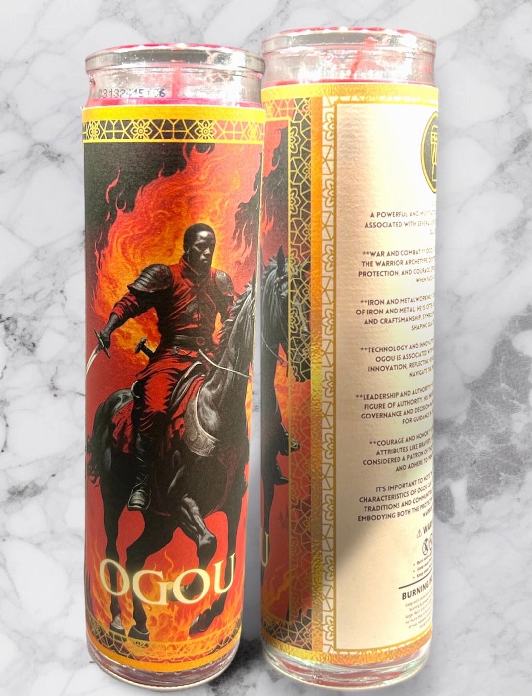 Papa Ogou Prayer Candle - Etsy
