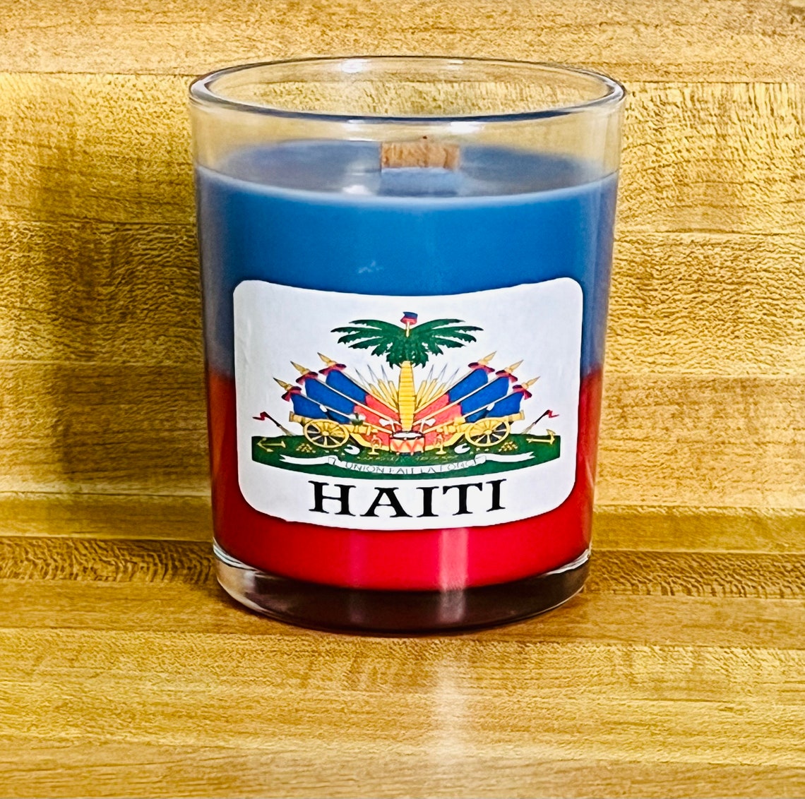 Haiti Flag Candle,red and Blue Candles, Caribbean,haiti - Etsy