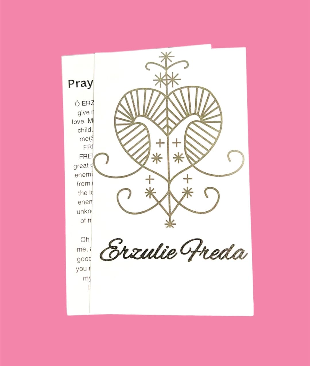 Prayer to Erzulie Freda, Haitian Vodou,voodoo,prayer Cards,lwa,loa, Genuine Prayers - Etsy