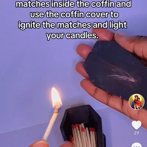 Coffin Matchbox: Unique Plaster Holder With Striking Coffin Top - Etsy