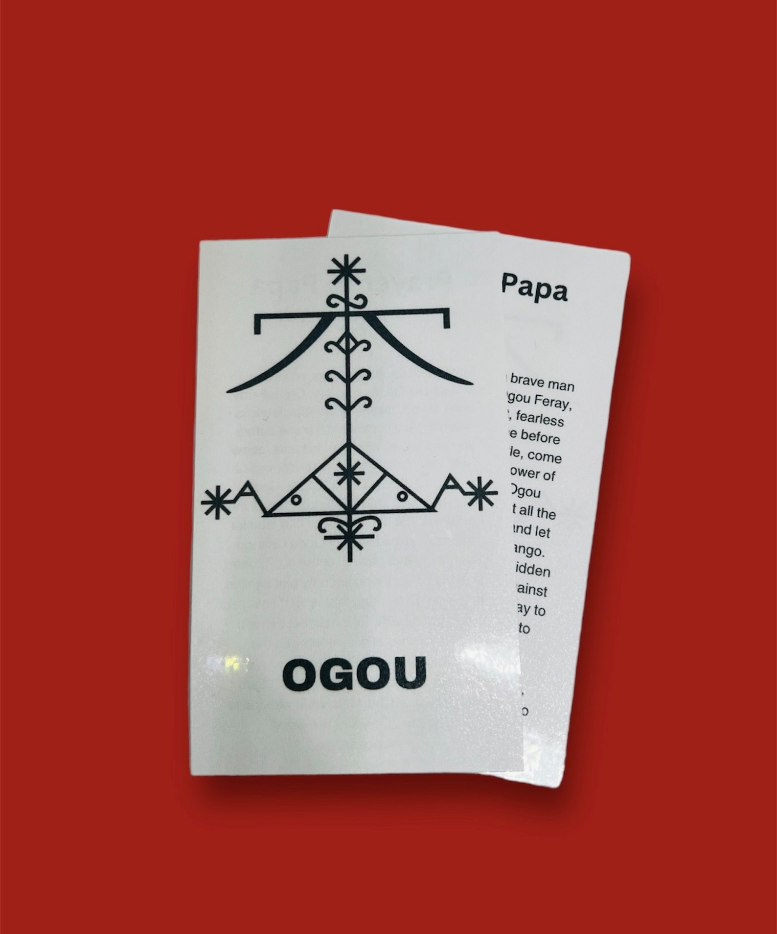 Ogou/ogun Prayer Cards,vodou,voodoo,lwa,loa, Genuine Prayers - Etsy