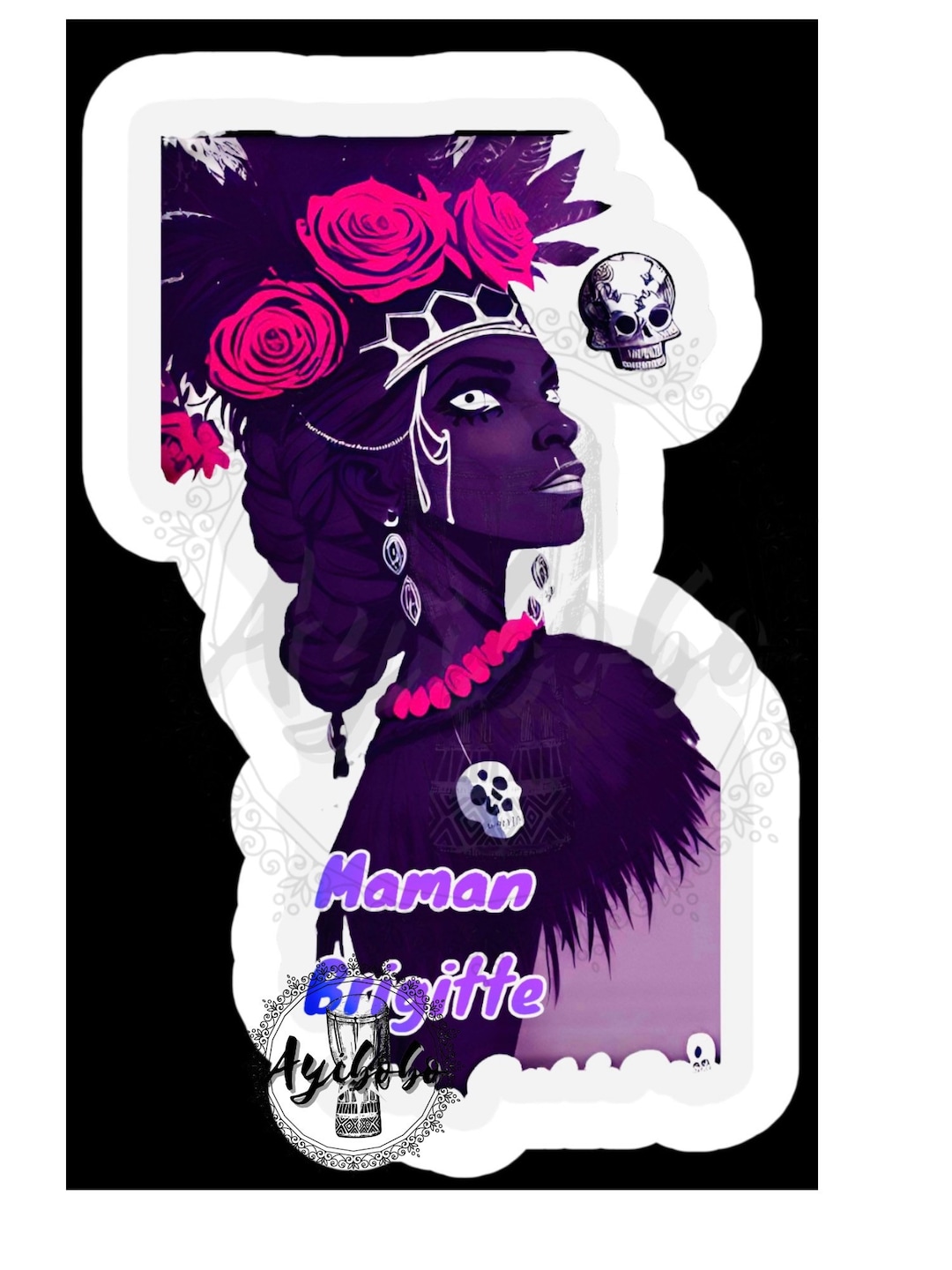 Waterproof Vinyl Stickers,maman Brigitte, Grann Brigitte,voodoo,vodou ...