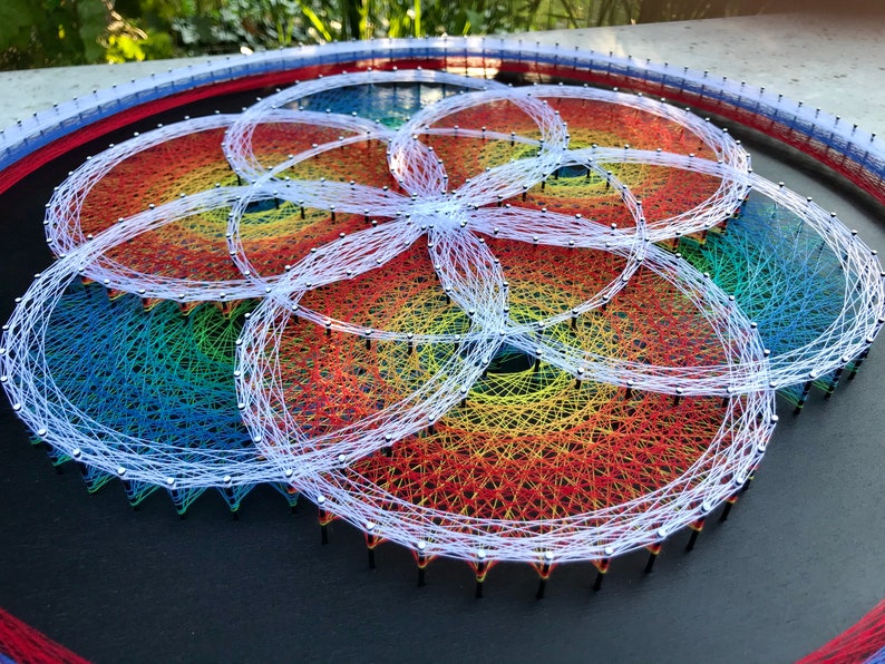 SEED OF LIFE Sacred Geometry String Art Flower of Life - Etsy