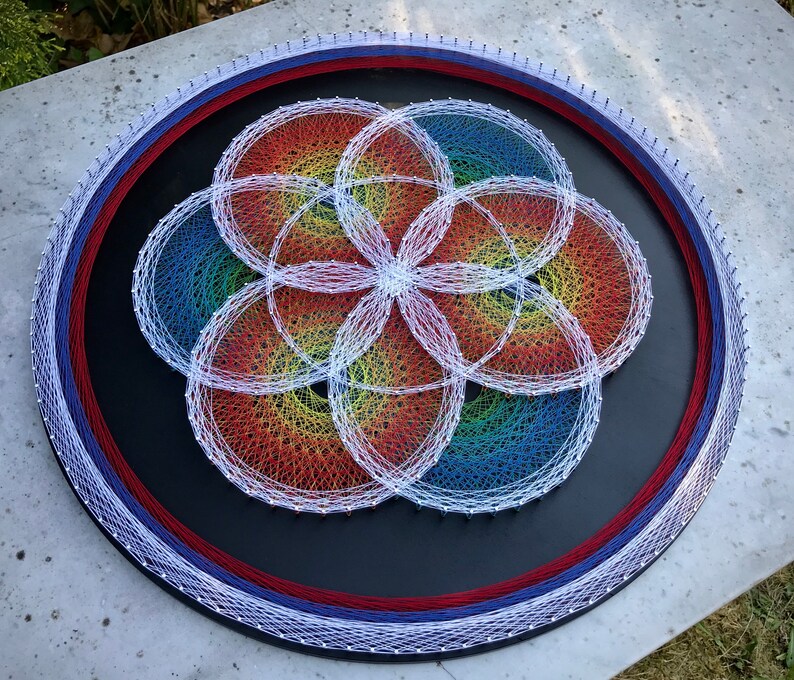 SEED OF LIFE Sacred Geometry String Art Flower of Life - Etsy