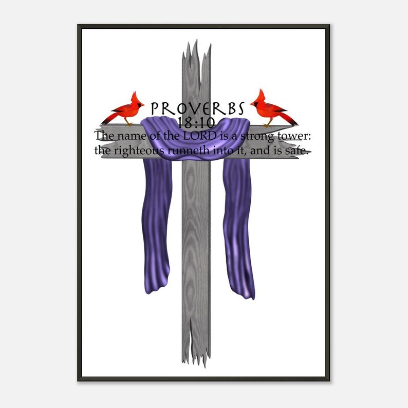 Christian Wall Art Proverbs 18:10 - Etsy