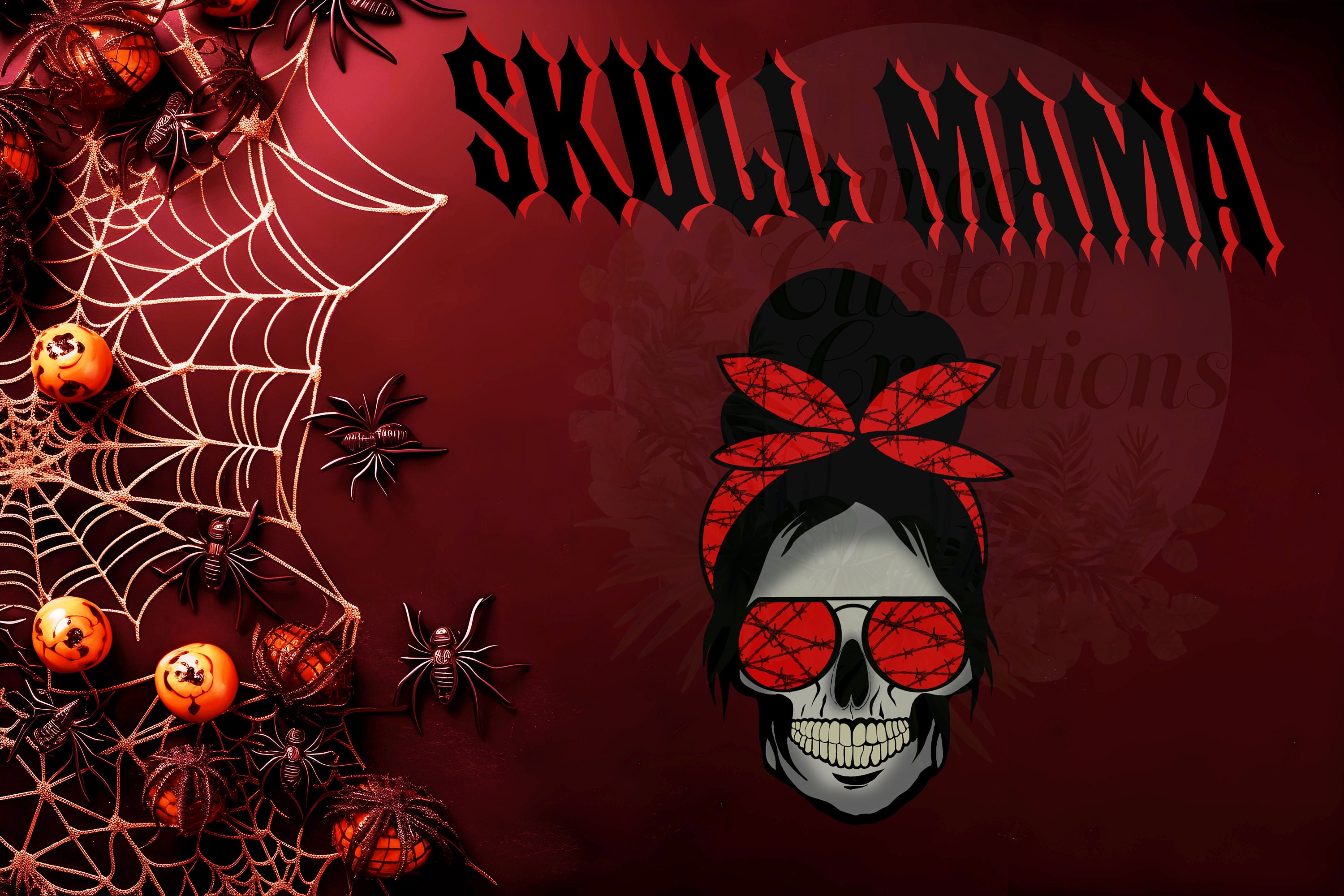 Skull Mama Png, Halloween Png, Spooky Skull, Sublimation Design, Autumn ...