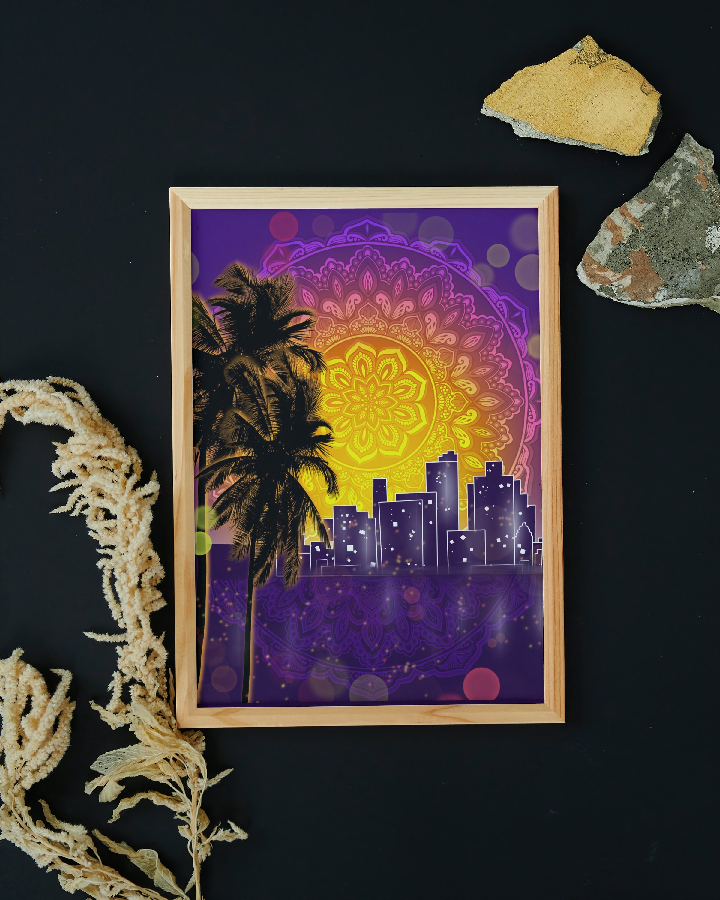 LA City View Poster, LA Skyline Art, Los Angeles Print, Los Angeles ...