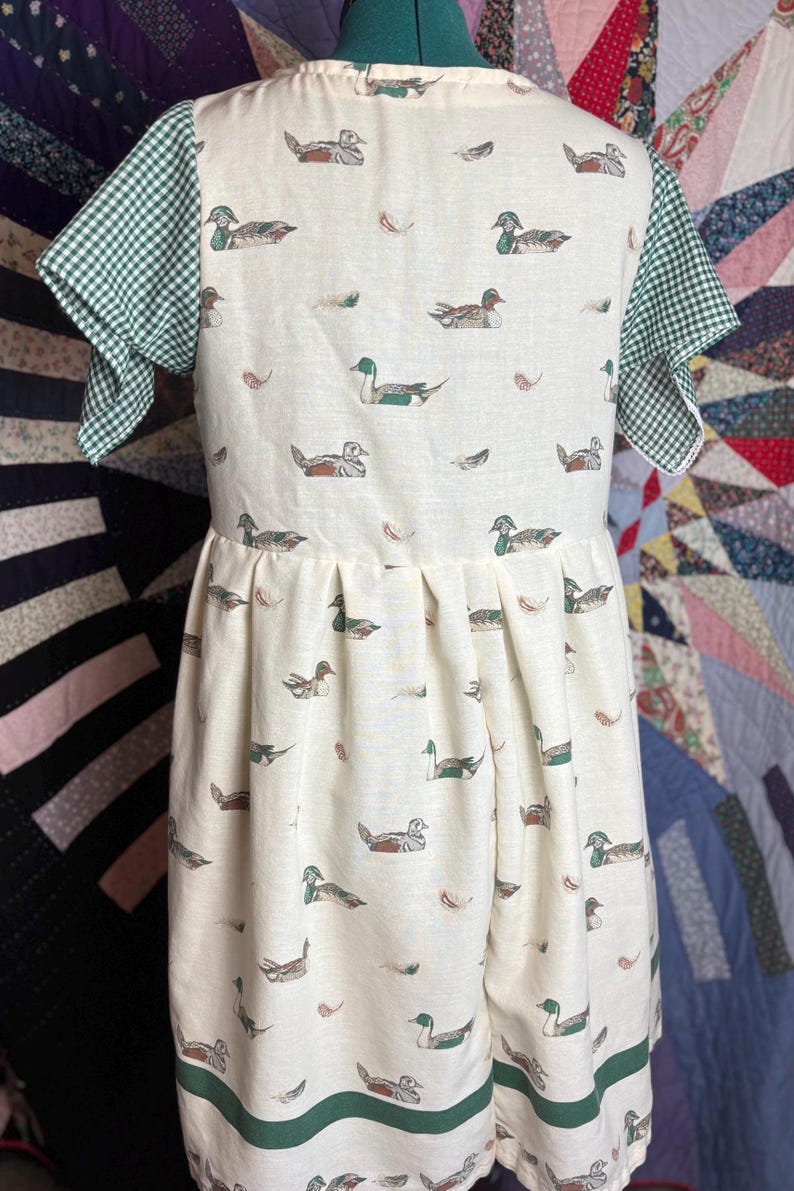 Upcycled Vintage Mallard Duck Sheet Napkin Dress - Etsy