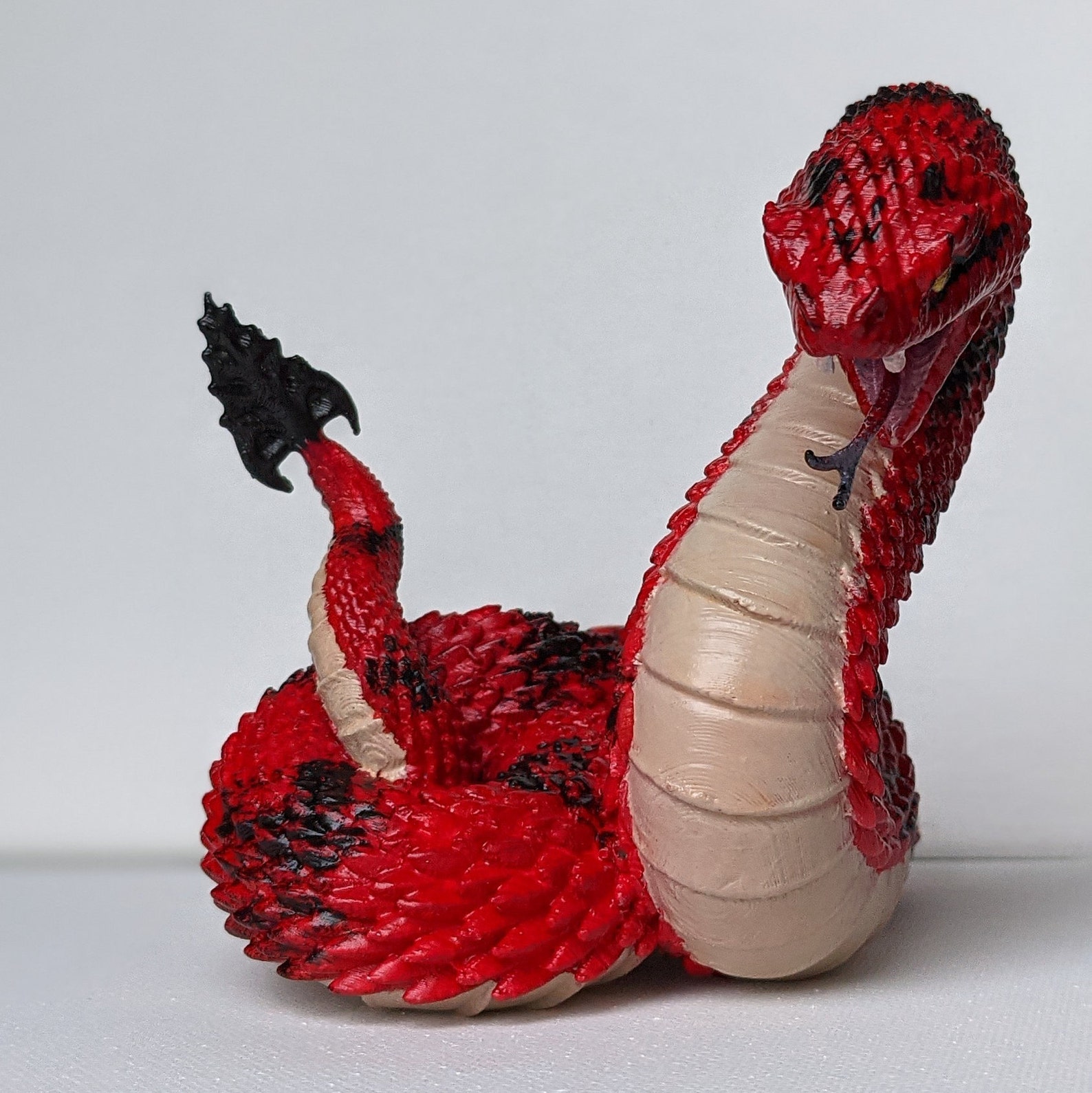 Handpainted Dragon Snake 3D Printed Figurine - Etsy