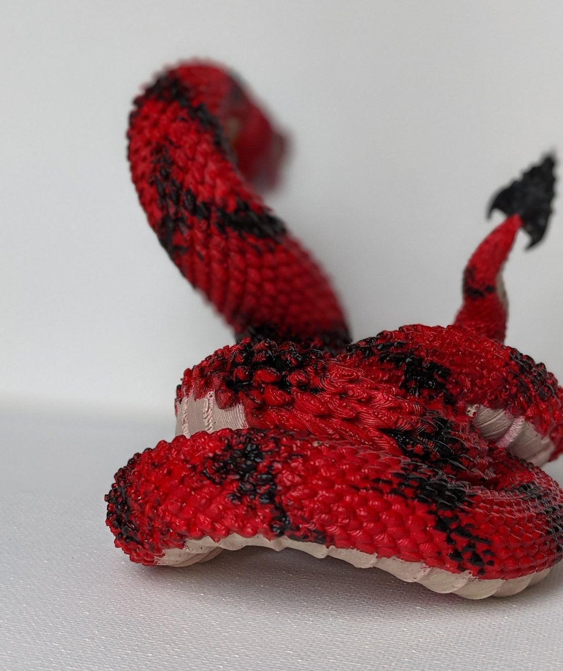 Handpainted Dragon Snake 3D Printed Figurine - Etsy