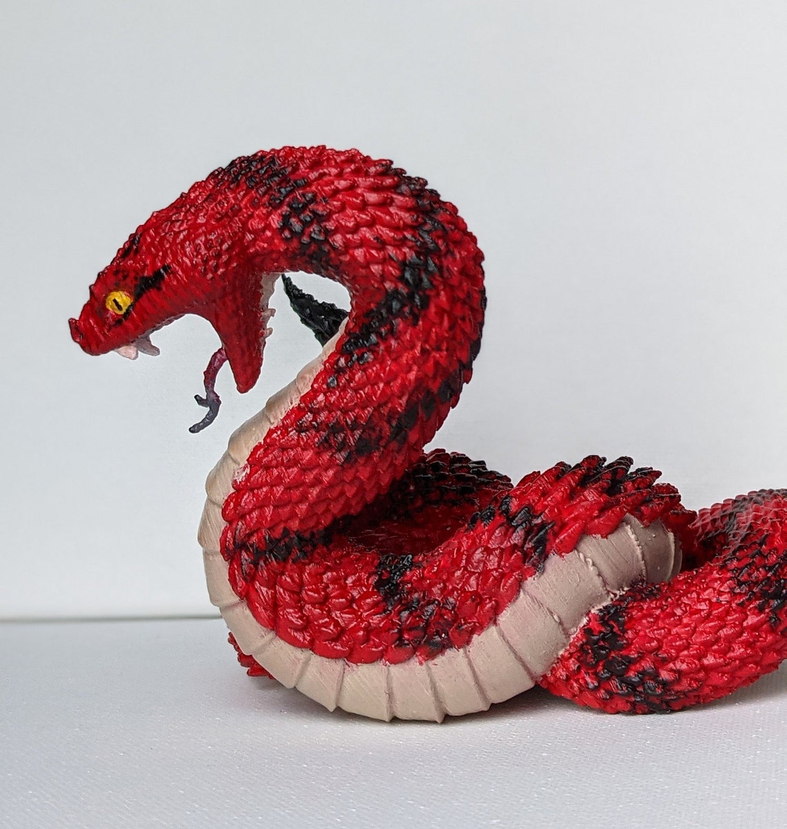 Handpainted Dragon Snake 3D Printed Figurine - Etsy