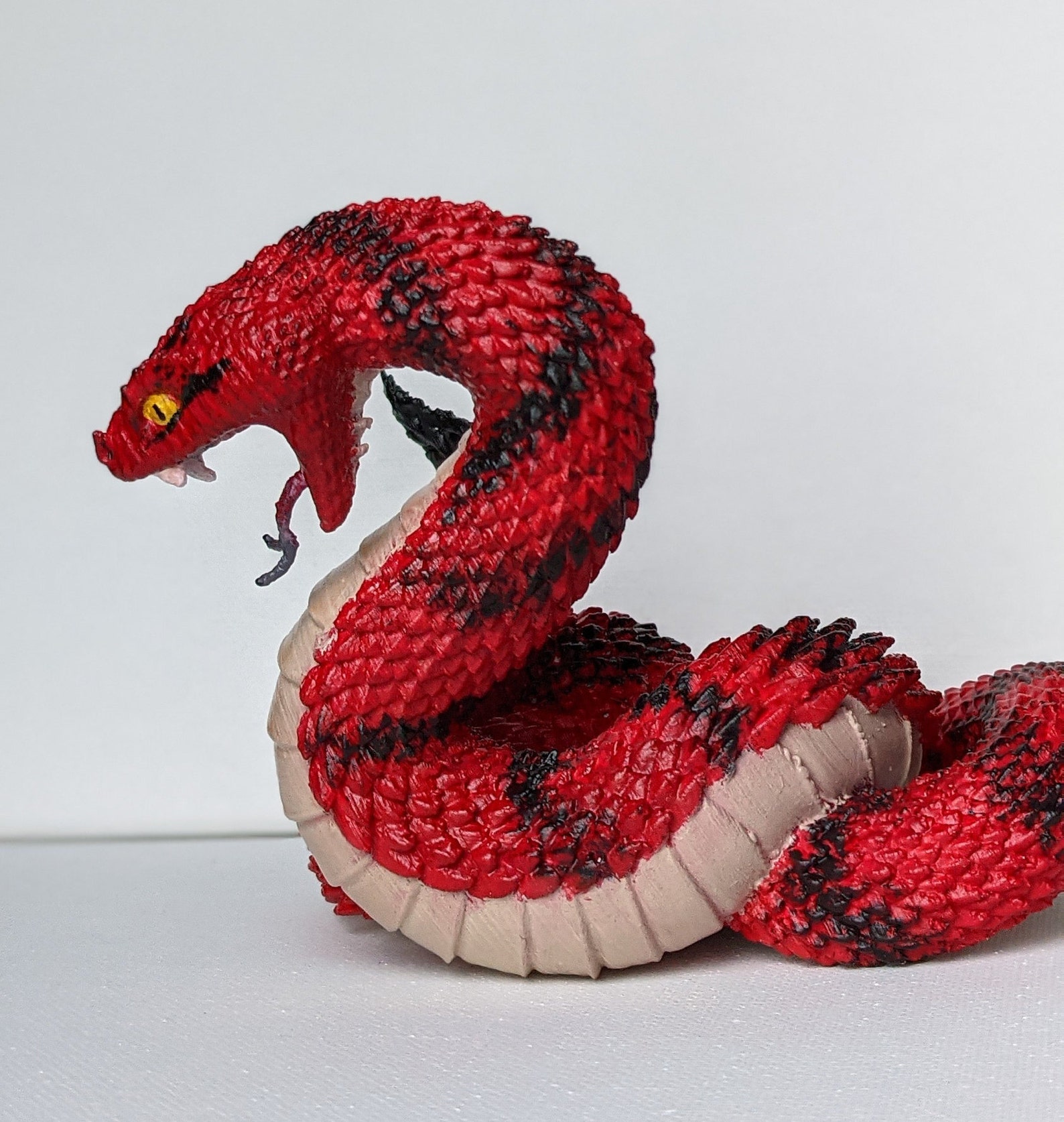 Handpainted Dragon Snake 3D Printed Figurine - Etsy