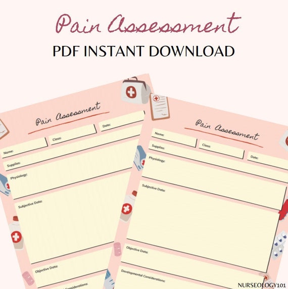 Nursing School Pain Assessment Template | Etsy