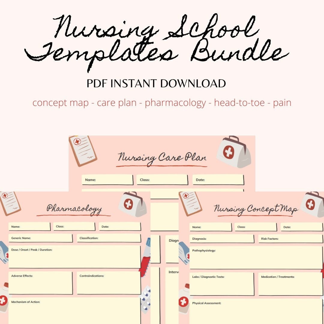 Nursing School Templates Bundle - Etsy