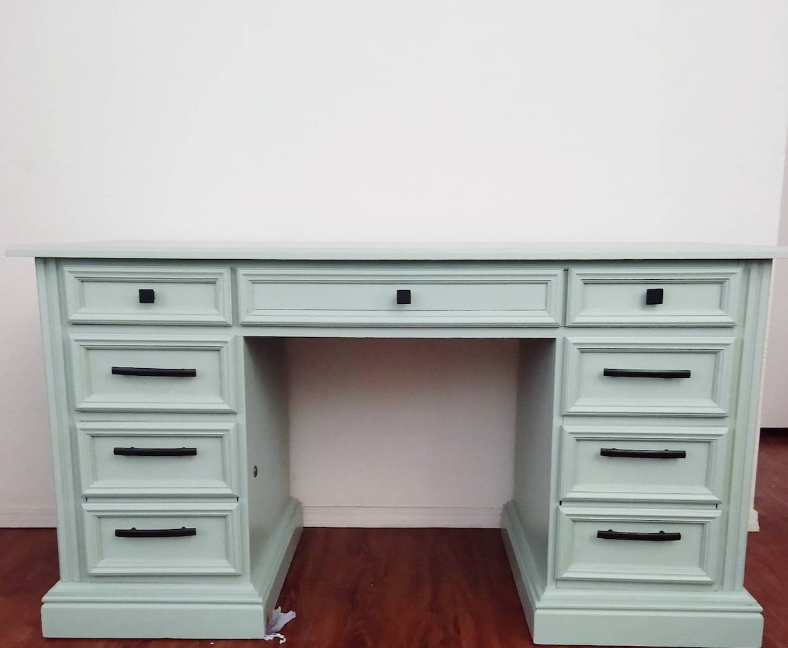 SOLD Shabby Chic Desk Painted Desk Vanity table | Etsy