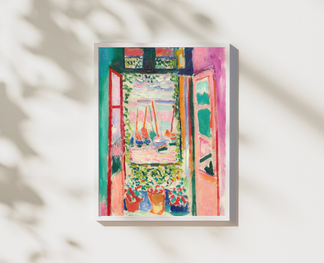 Matisse Print Open Window Vintage Wall Art Colorful Wall - Etsy
