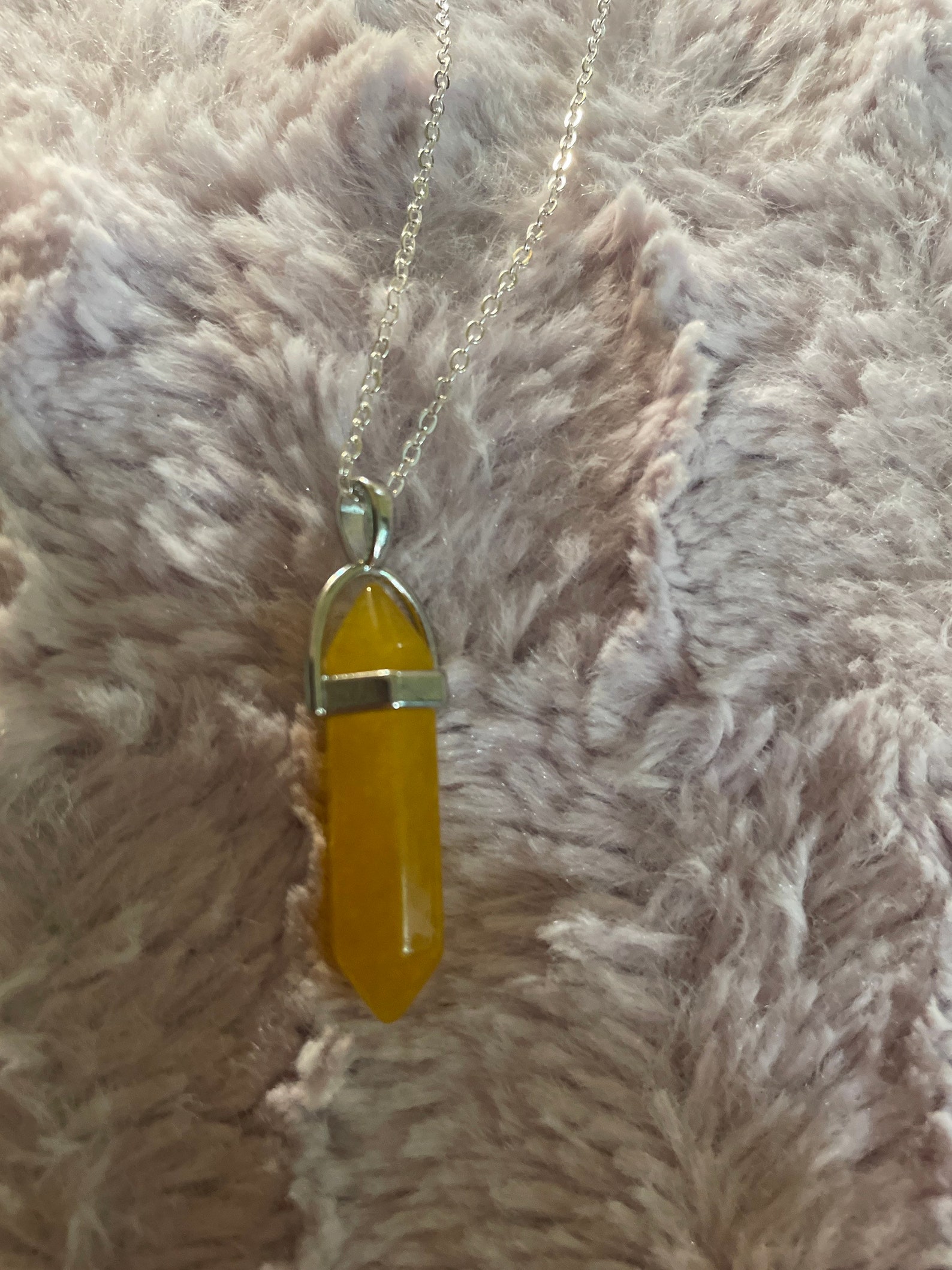 Yellow Crystal pendant necklaces | Etsy