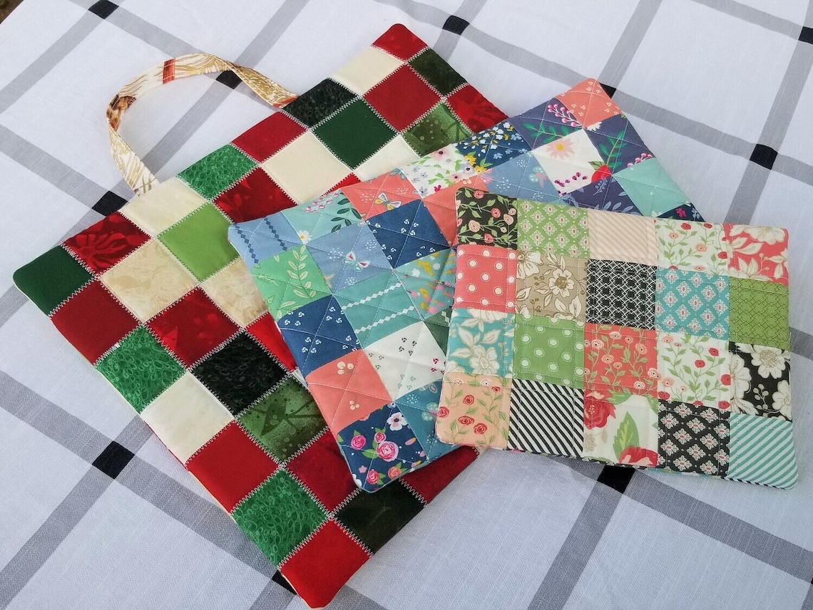Patchwork Project Bags Sewing Pattern 3 Sizes - Etsy