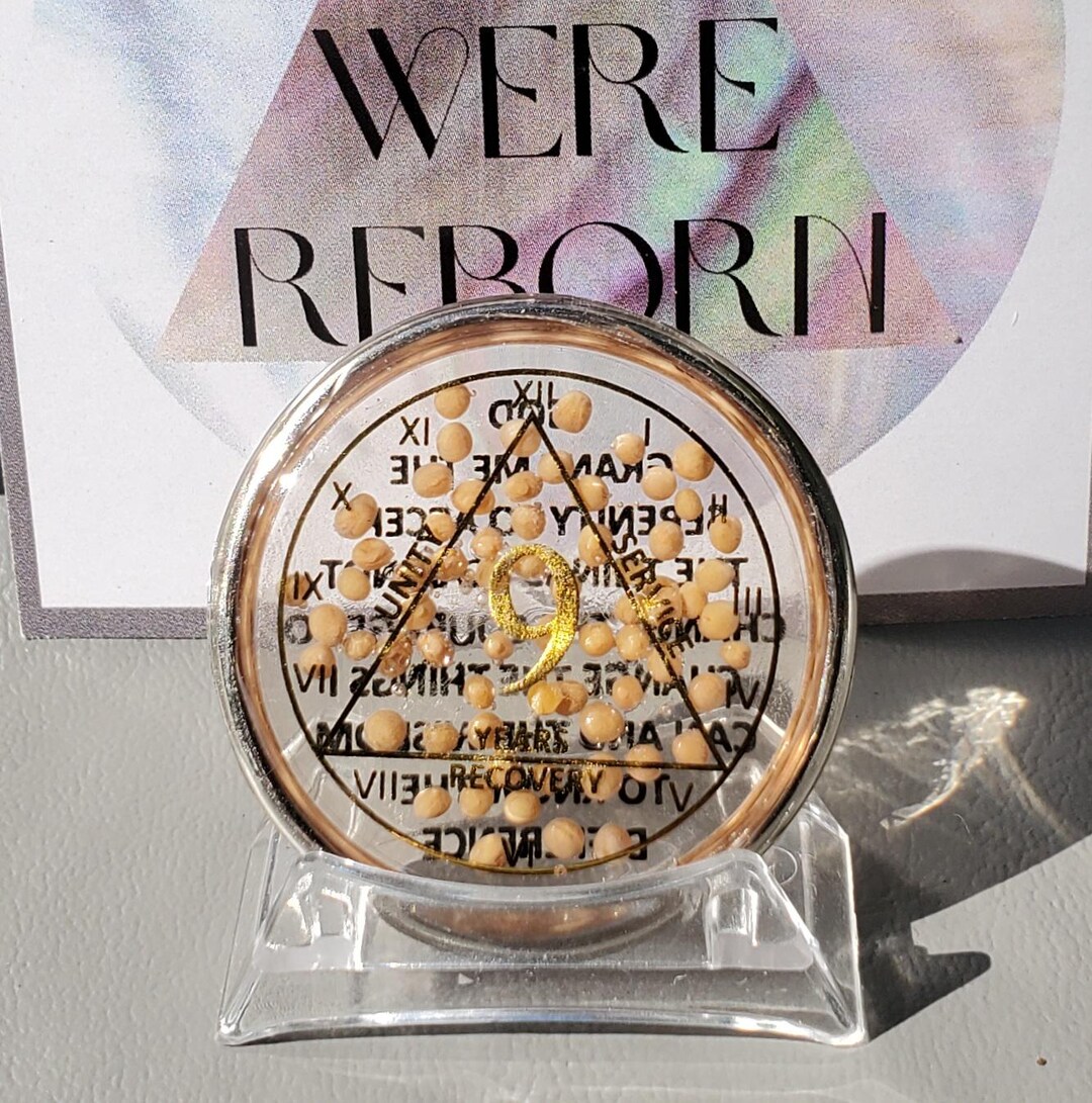 MUSTARD SEED Sobriety Coin, AA Coins, Recovery, Medallions, 12 Step ...