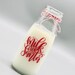 Milk for Santa Bottle 12 Oz With Lid & Straw Merry Christmas Holiday ...