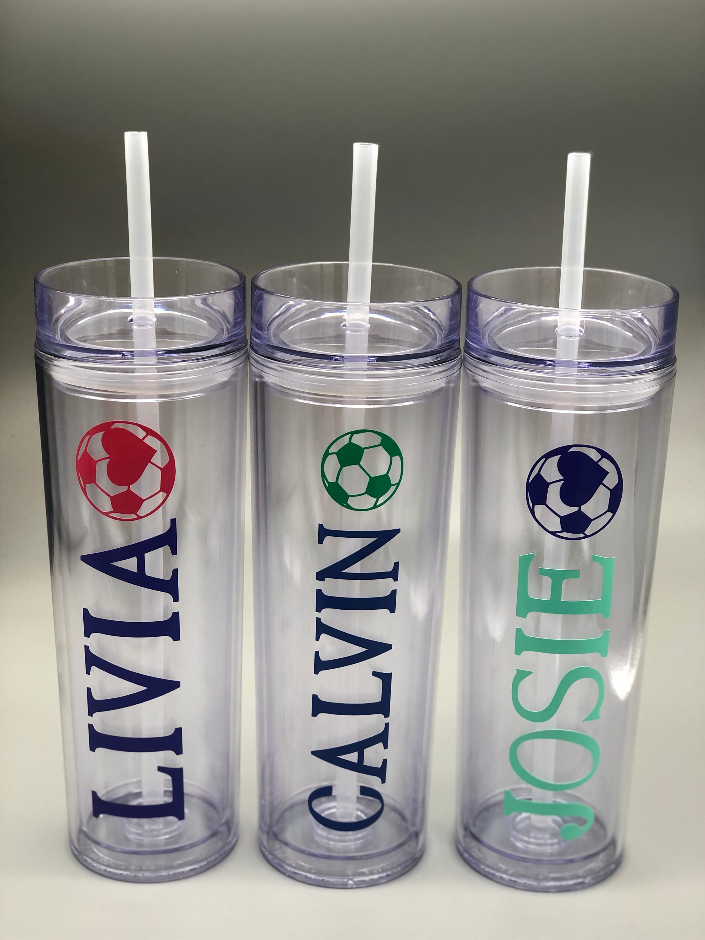 Personalized Skinny Acrylic Tumbler 16 oz with Lid & Plastic | Etsy