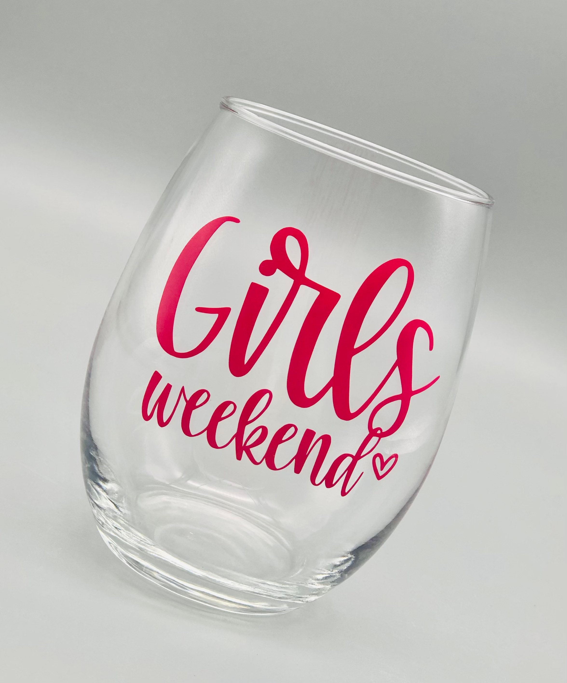 Girls Weekend Stemless Wine Glass 21 Oz. Custom Gift - Etsy