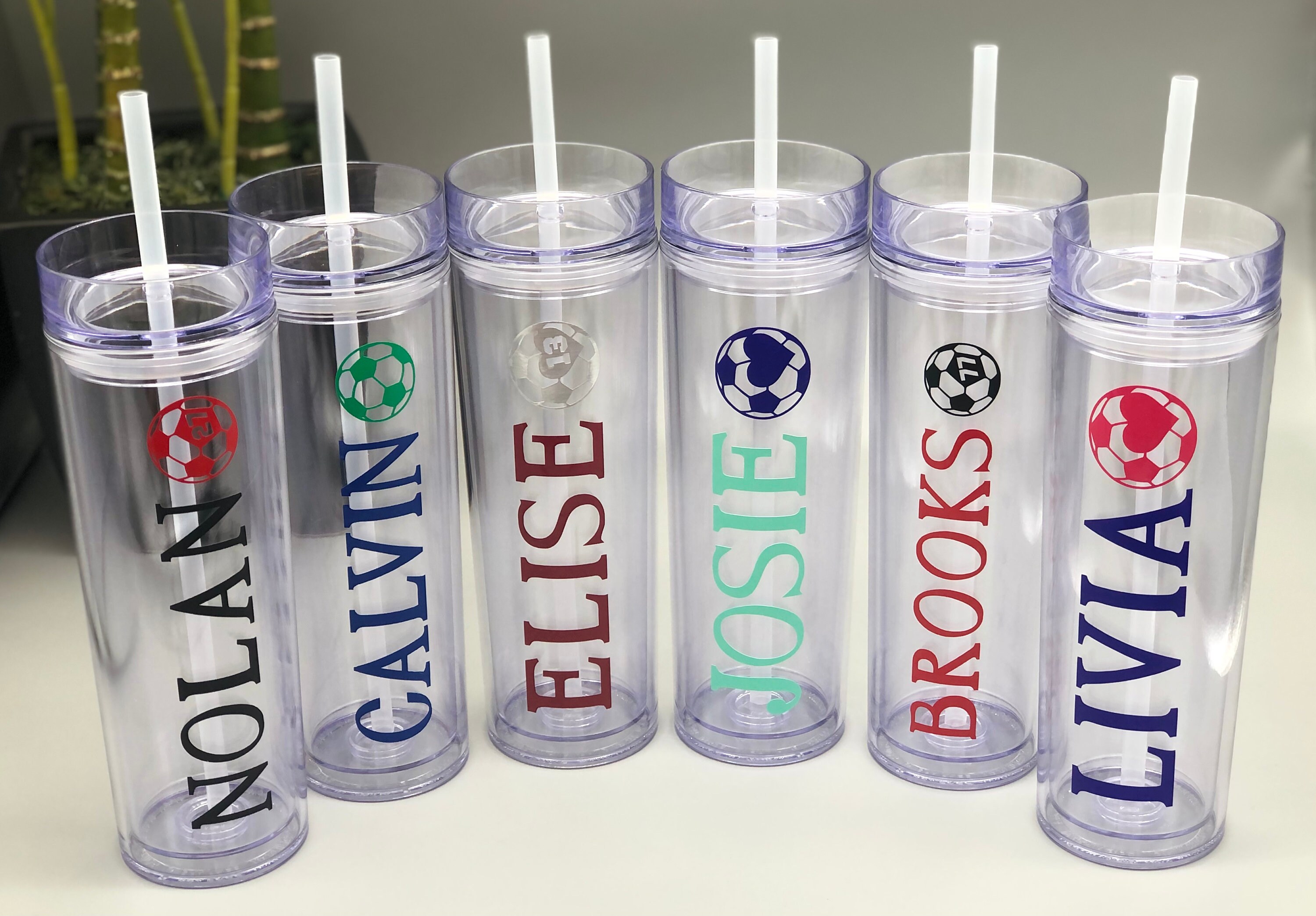 Personalized Skinny Acrylic Tumbler 16 Oz With Lid & Plastic - Etsy UK