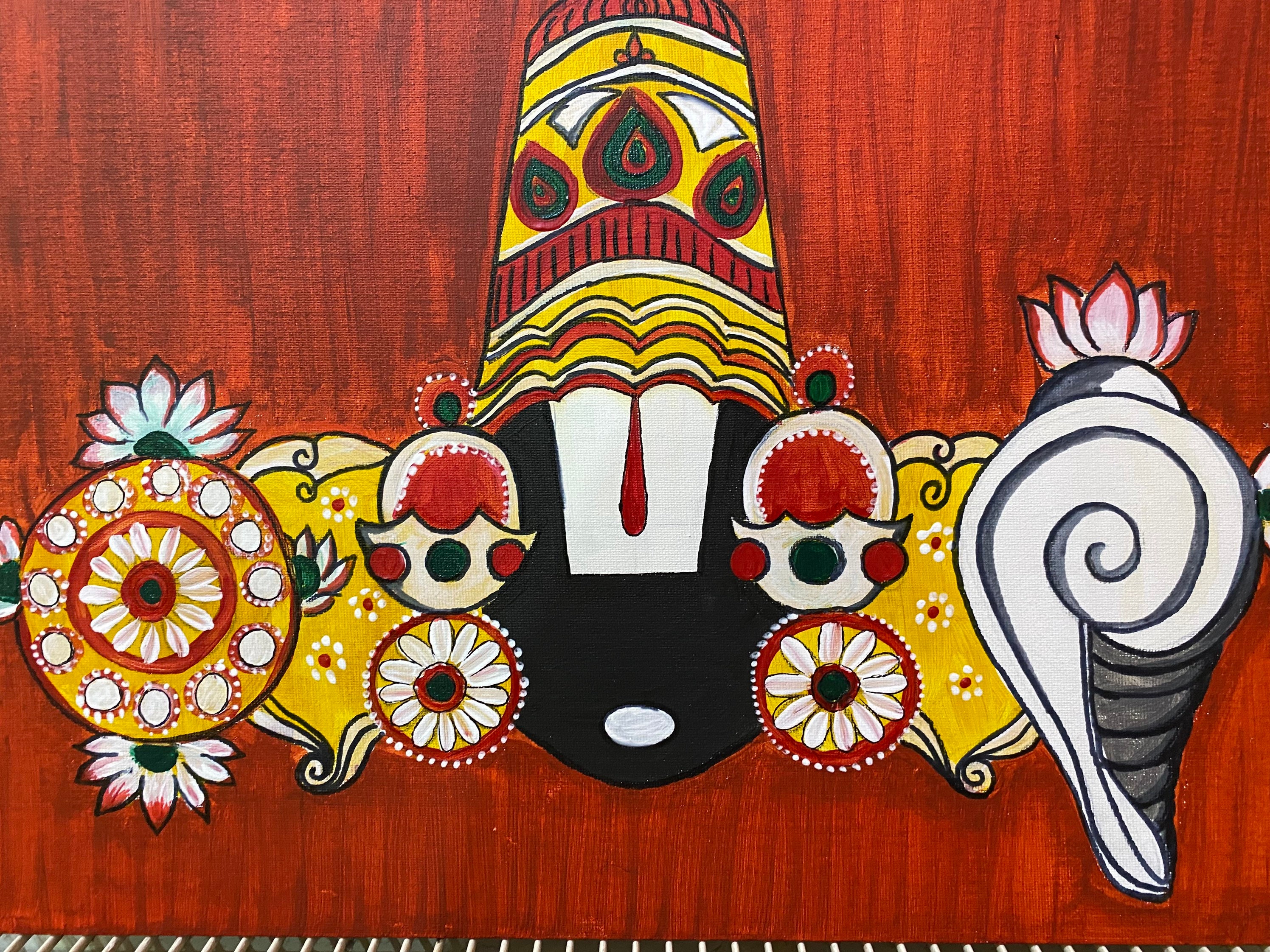 Tirupati Balaji Wall Painting - Etsy