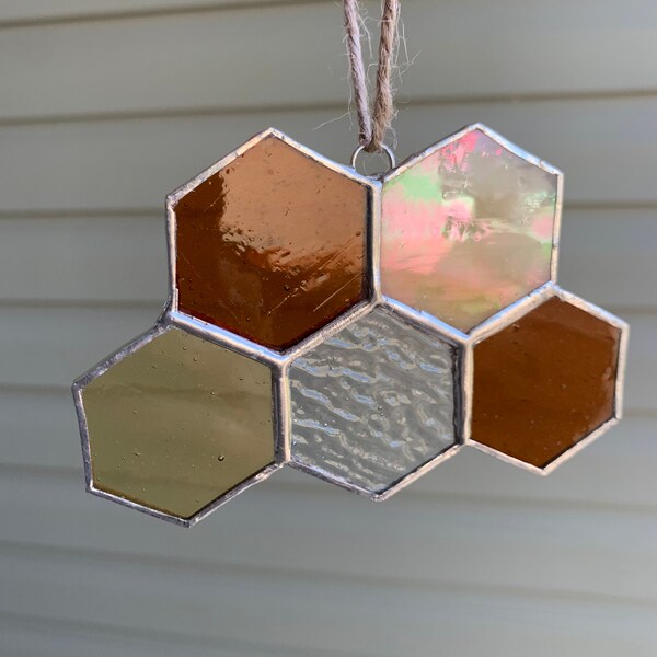 Honeycomb Stained Glass - Etsy