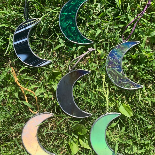 Stained Glass Sun and Moon - Etsy