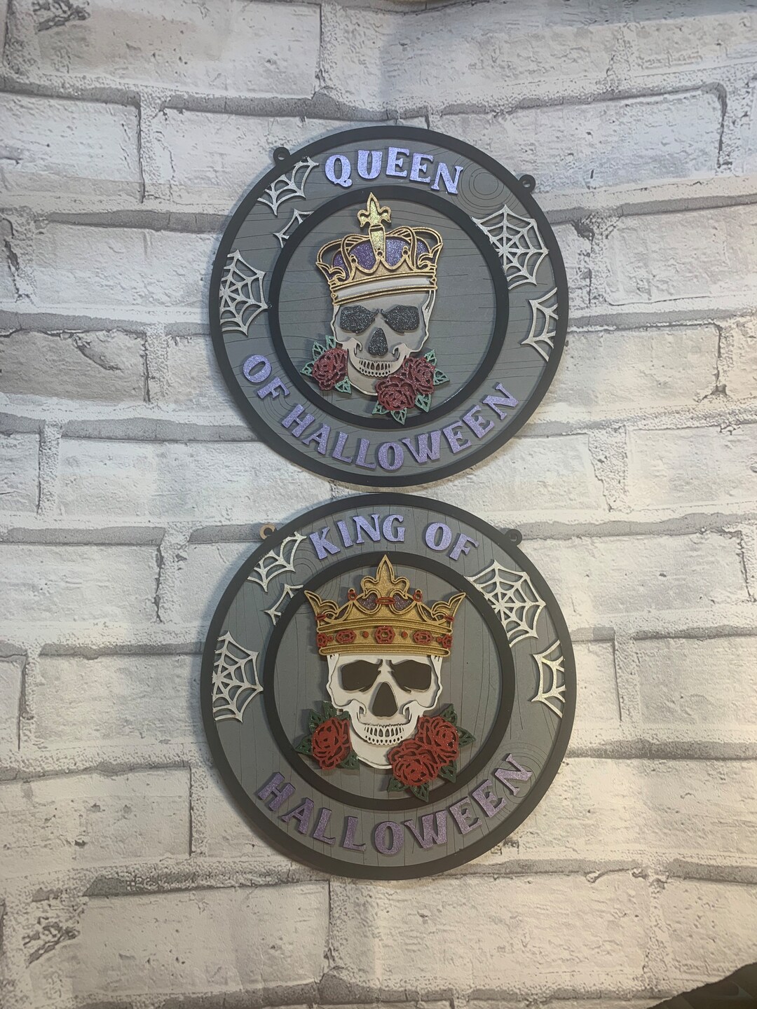 Halloween King and Queen of Halloween Skull Mr and Mrs - Etsy