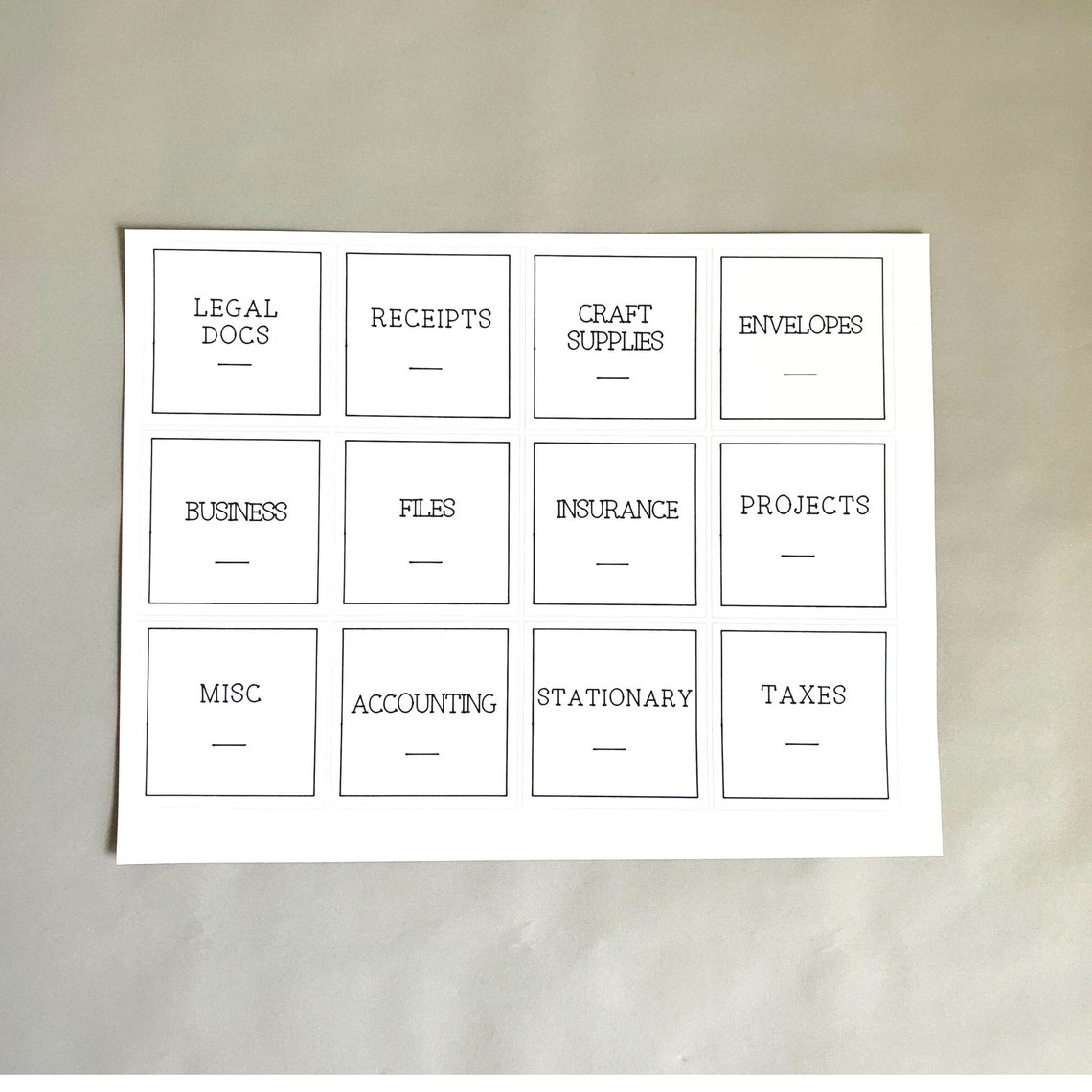 LABELS Office Labels Home Office Labels Minimalist | Etsy