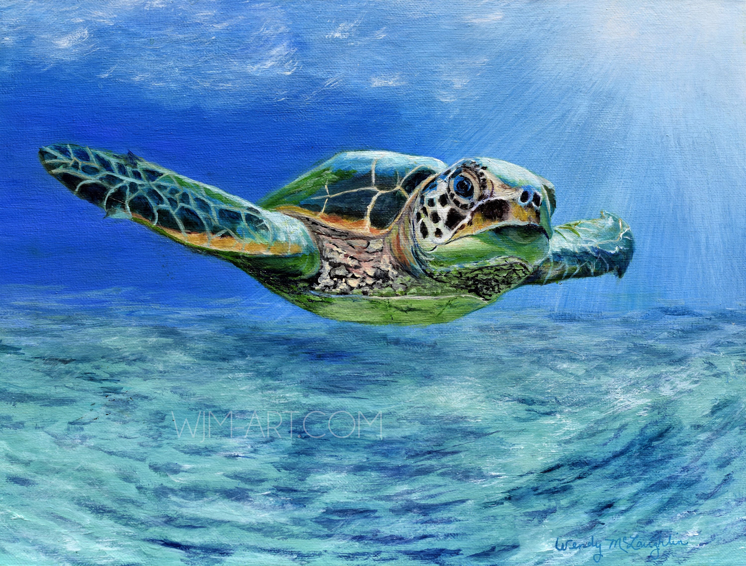 Turtle Acrylic Painting