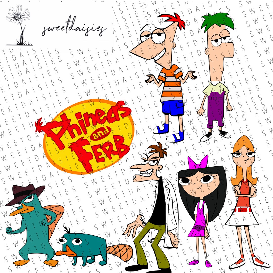 Phineas And Ferb Svg File Bundle Instant Download Cricut File Cricut Design Cricut Silhouette