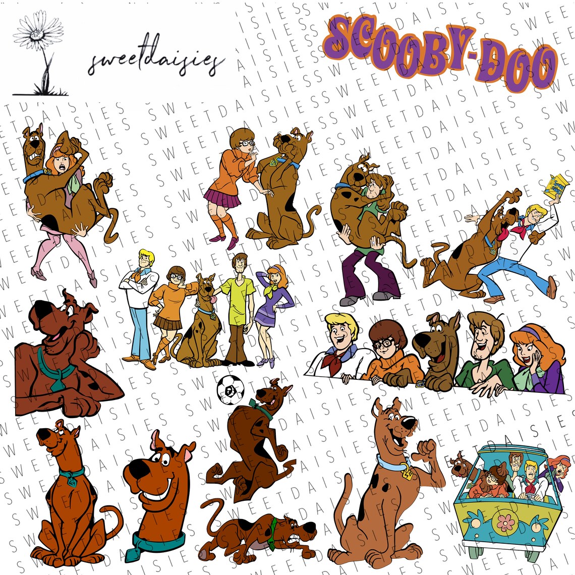 Scooby Doo Svg File Bundle Instant Download Cricut File Etsy