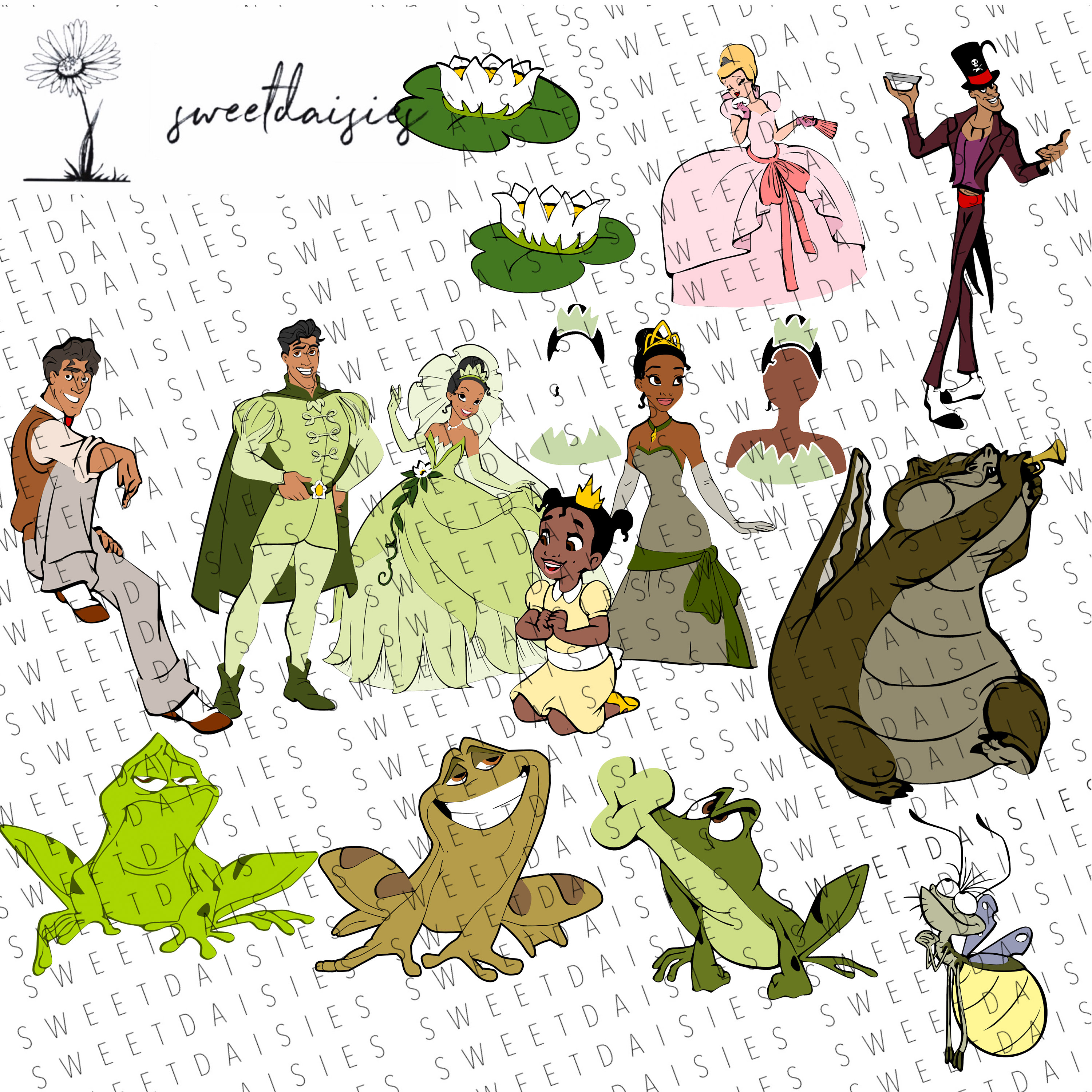 Princess and the Frog SVG File Bundle Instant Download - Etsy Australia