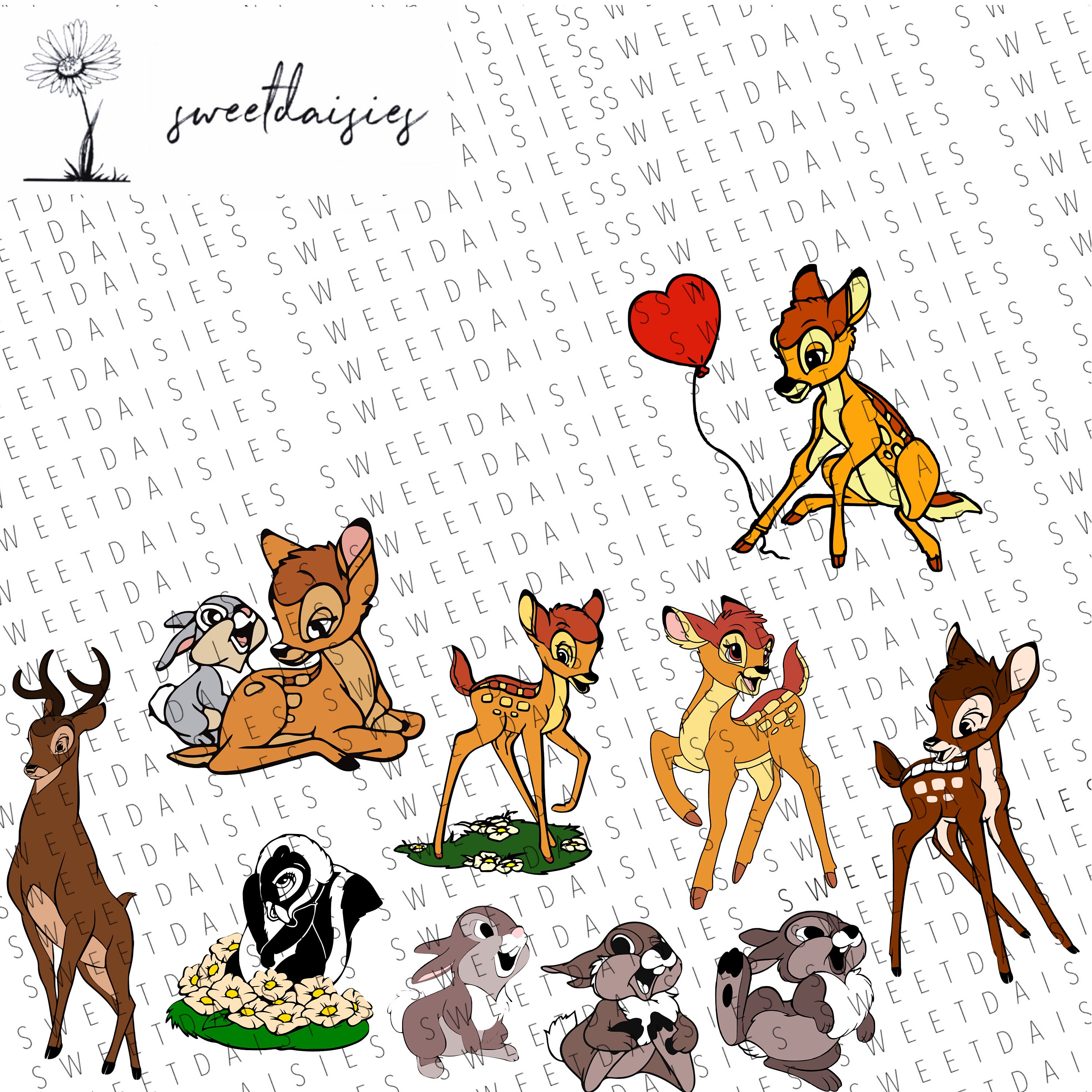 Bambi SVG File Bundle Instant Download Cricut File - Etsy Canada