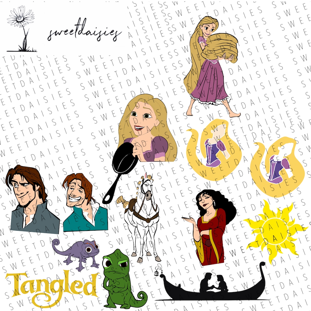 Tangled Rapunzel SVG File Bundle Instant Download Cricut - Etsy
