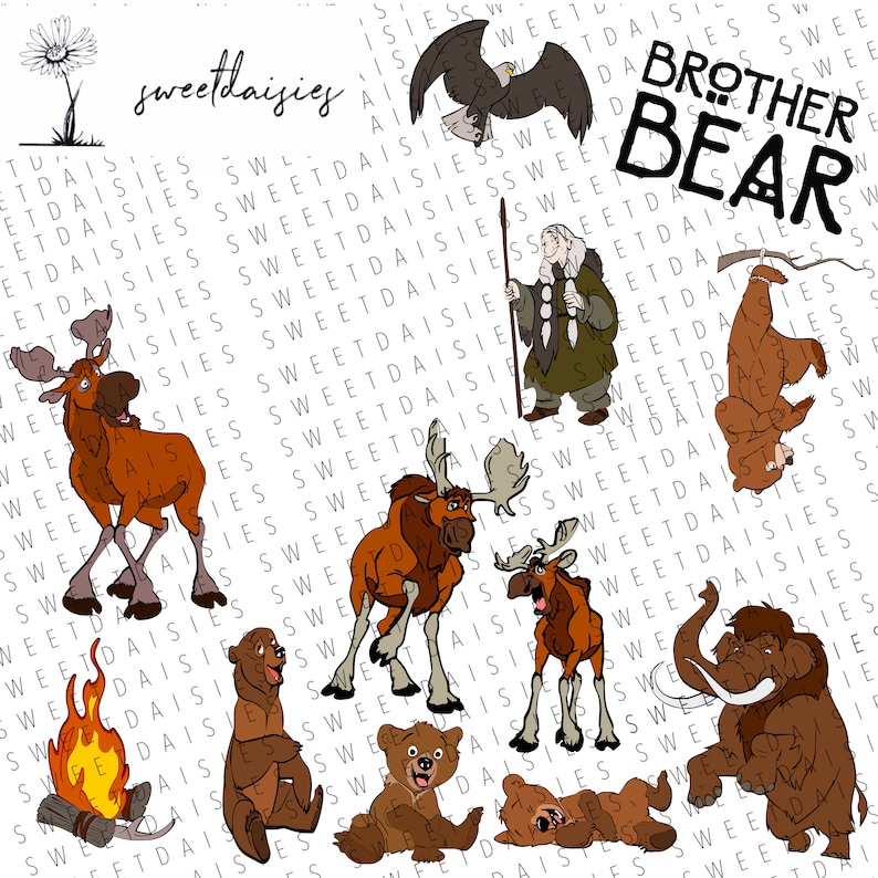 Brother Bear SVG File Bundle Instant Download Cricut File Cricut Design ...